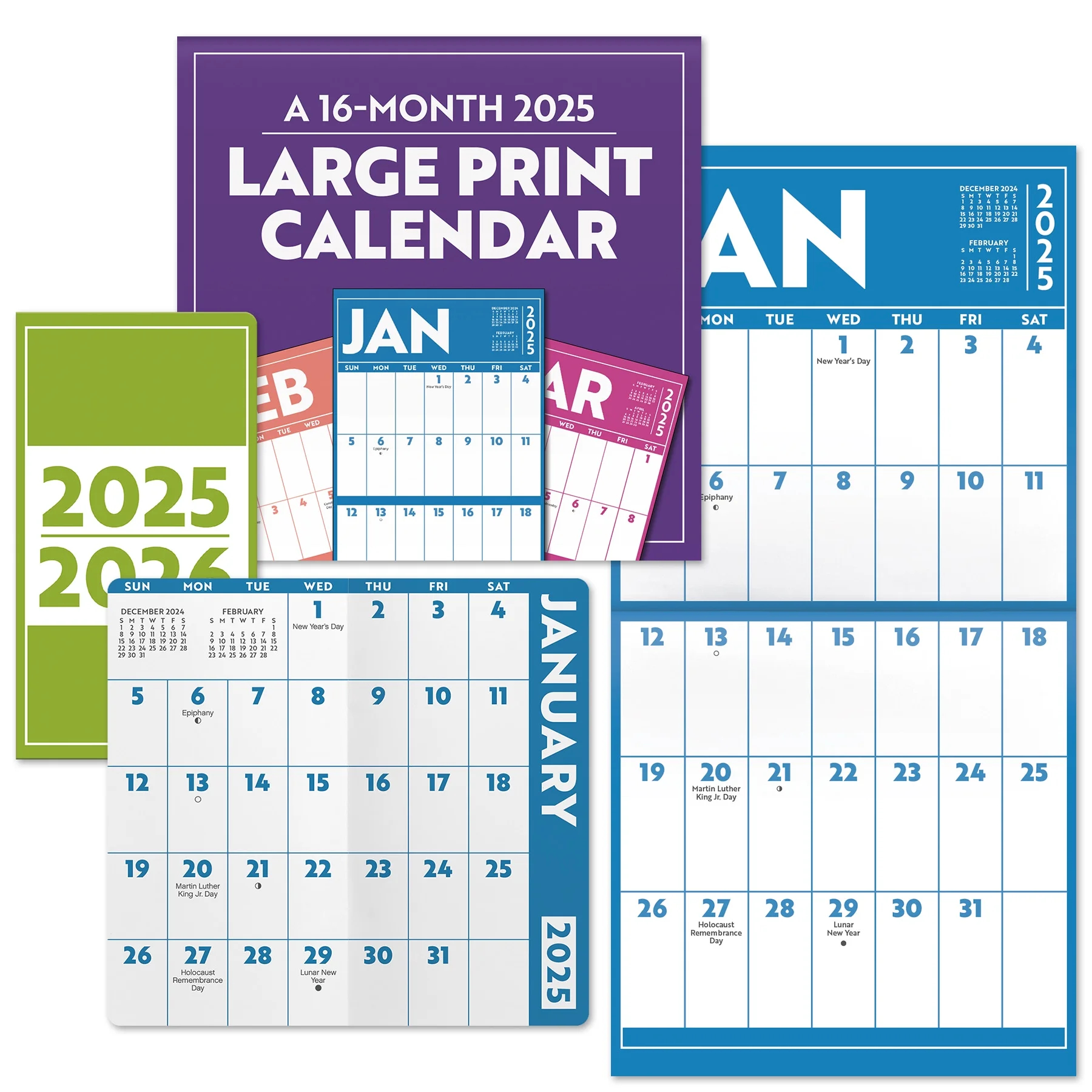 Large Print 1 Page Printable 2025 Calendar - Printable 2025 Calendar